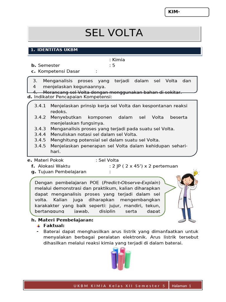 Notasi dan Penerapan Sel Volta | PDF