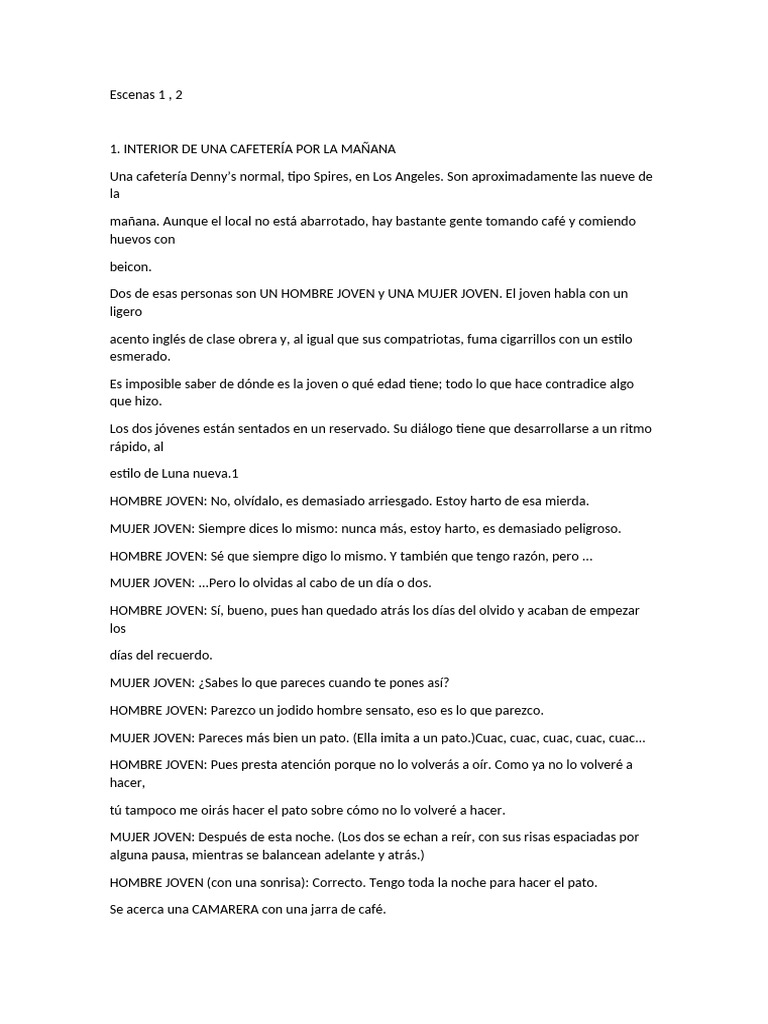 Escenas 1 y 2 actuacion (1) | PDF