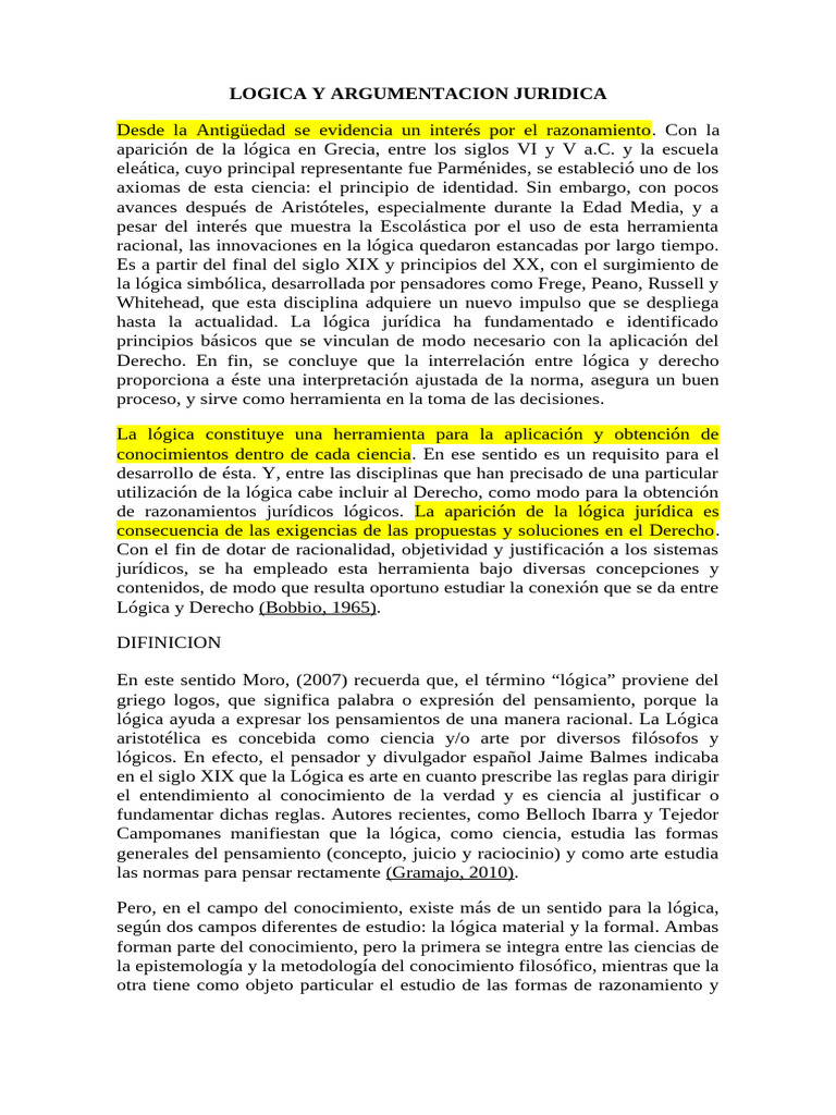 Logica y Argumentacion Juridica | PDF