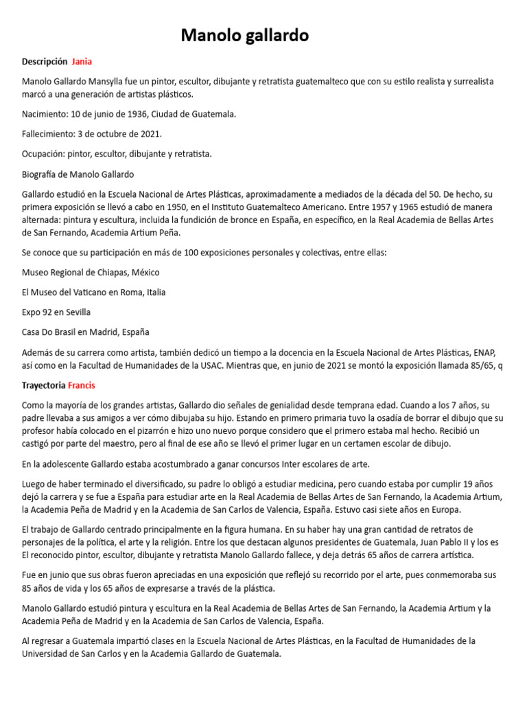 Manolo Gallardo | PDF