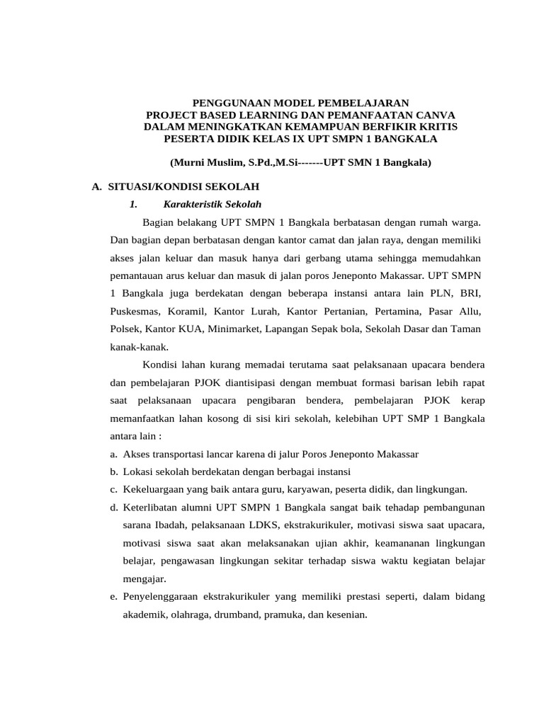 Naskah Contoh Praktik Baik | PDF