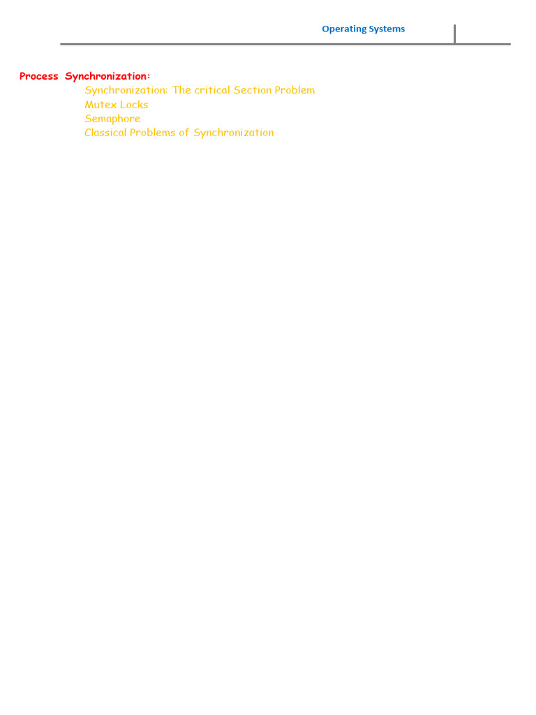 U3 Process Synchronization | PDF