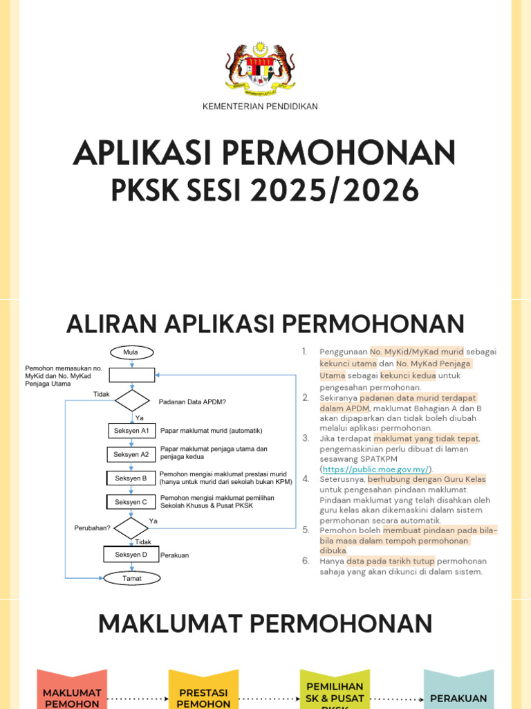 Aplikasi Permohonan PKSK Sesi 2025 - 2026 | PDF