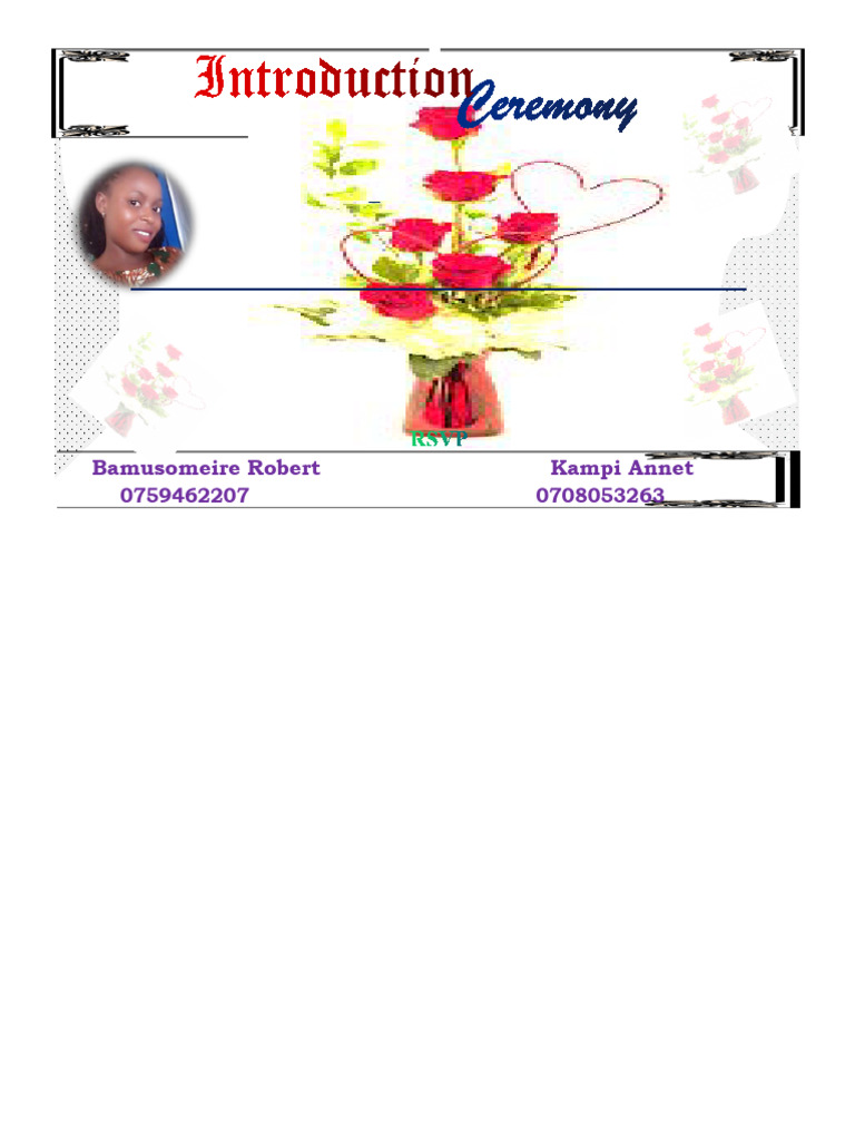 Introduction Ceremony Bamusomeire 12 56docx | PDF