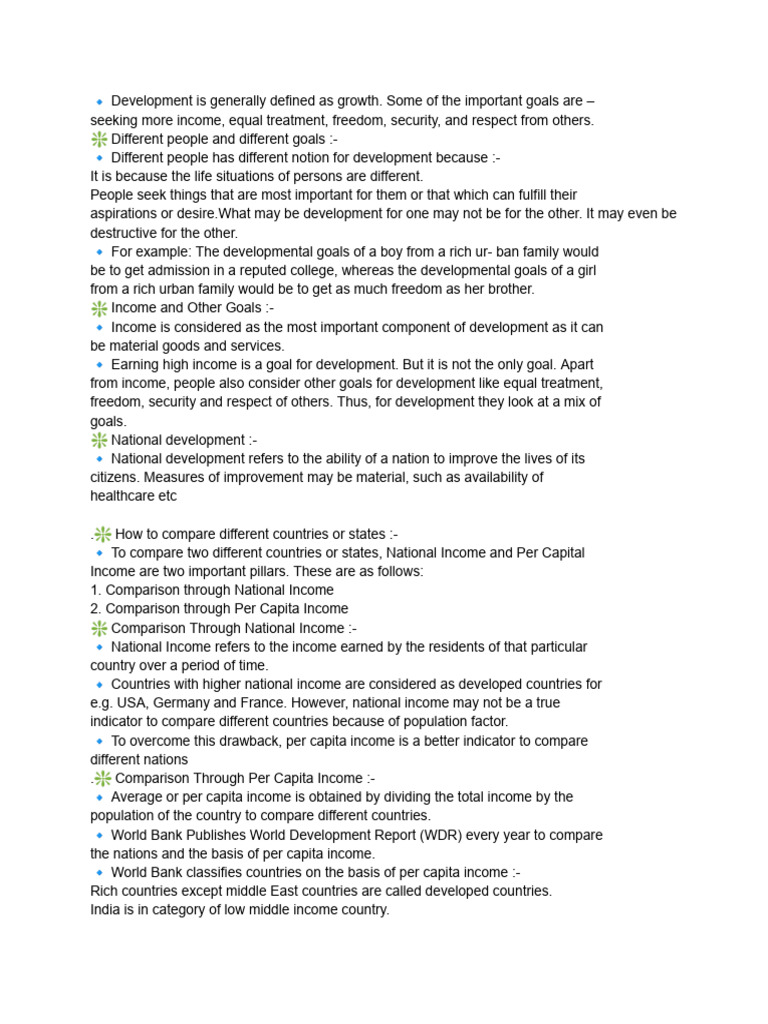 Class 10 Economics Chapter 1 | PDF