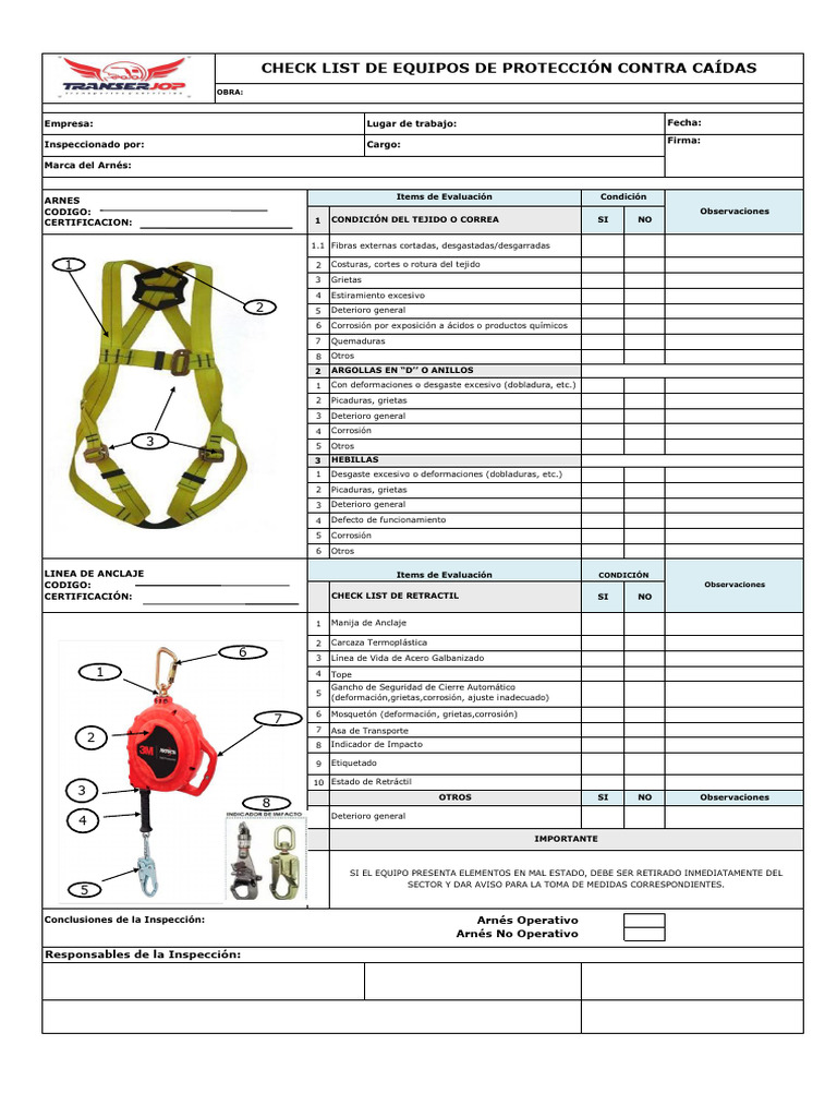 Check-List-Arnes retractl OK | PDF