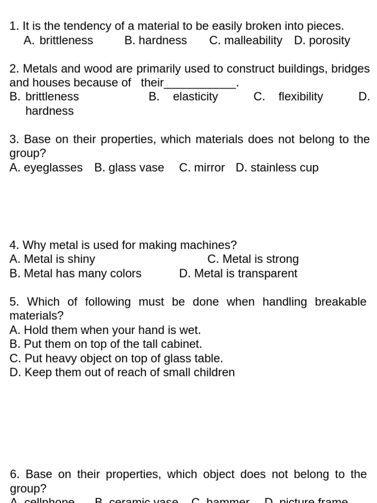 Quiz Science q1 Week 1-2 | PDF