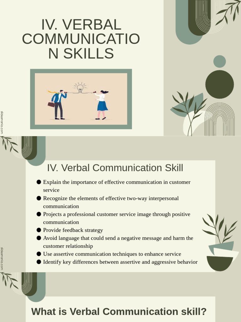 Verbal Communication Skills | PDF