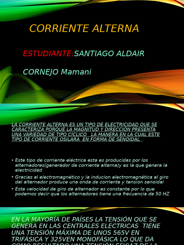 Corriente Alterna 1ro a Cornejo Mamani | PDF