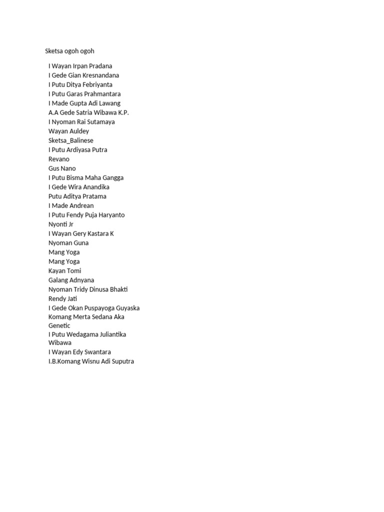 Sketsa Ogoh Ogoh Pdf