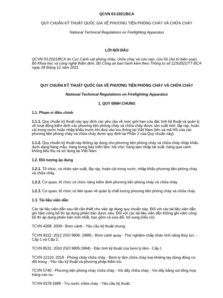 QCVN 03-2021 - Bca | PDF