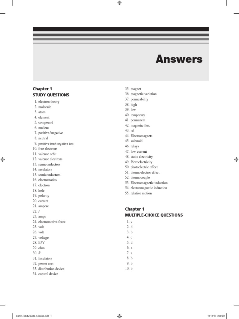 Study Guide Answer Key | PDF