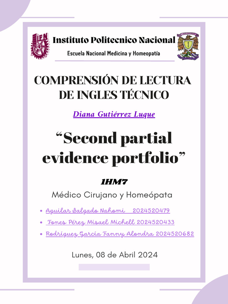 Second Partial Evidence Portfolio | PDF