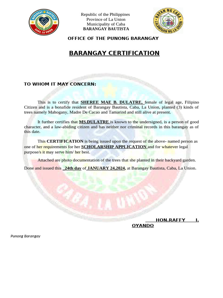 NSTP Requirements Tree Planting | PDF