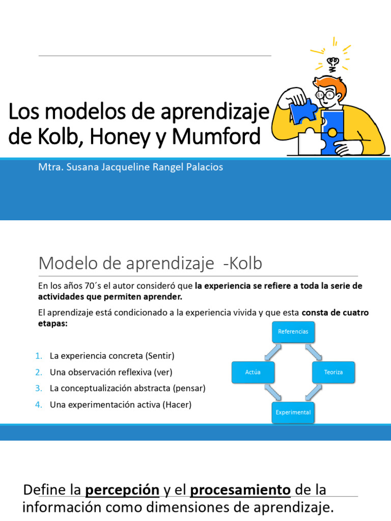 Los Modelos de Aprendizaje de Kolb, Honey | PDF