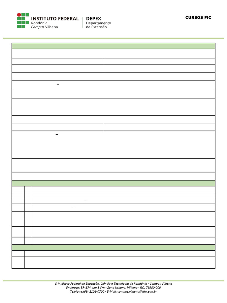 Ficha 2351329 FICHA DE MATRICULA CURSOS FIC | PDF