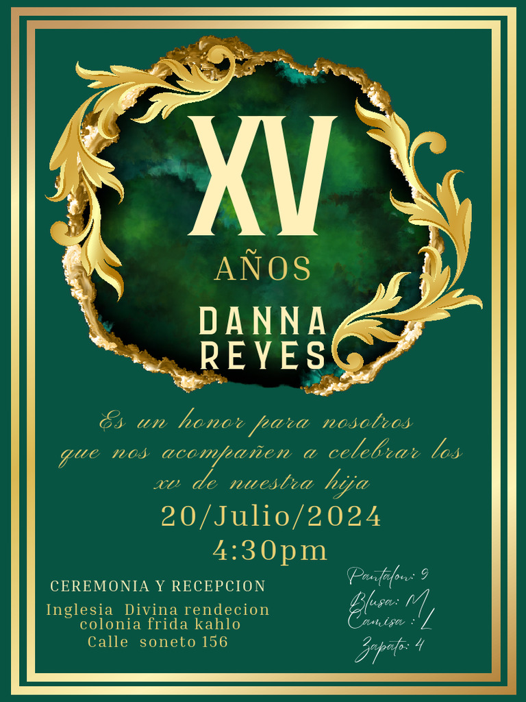 Invitacion XV Danna | PDF