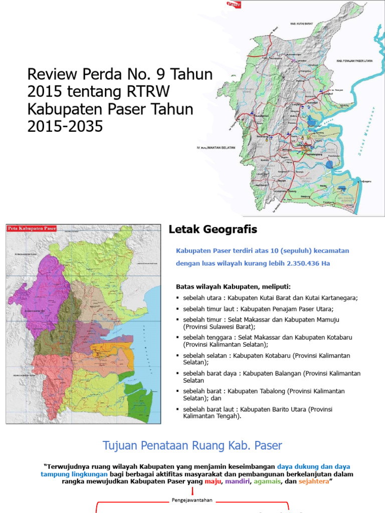 Review RTRW Kab Paser | PDF