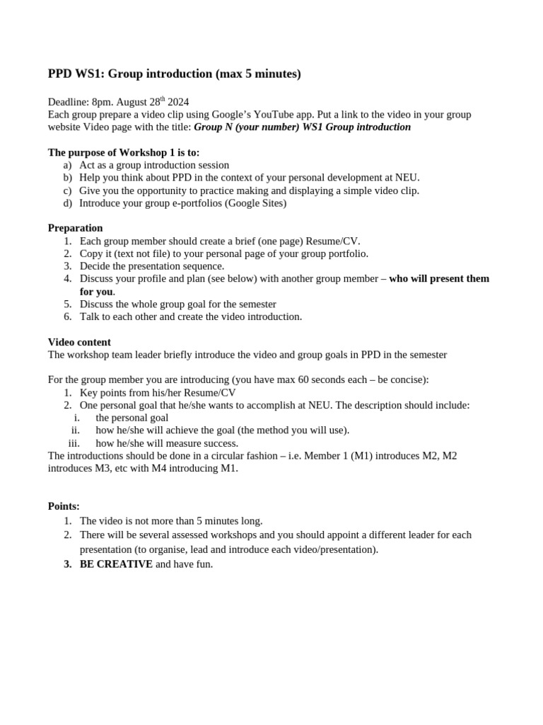 ws1 group intro | PDF