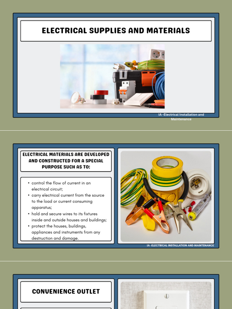 Electrical Supplies and Materials | PDF