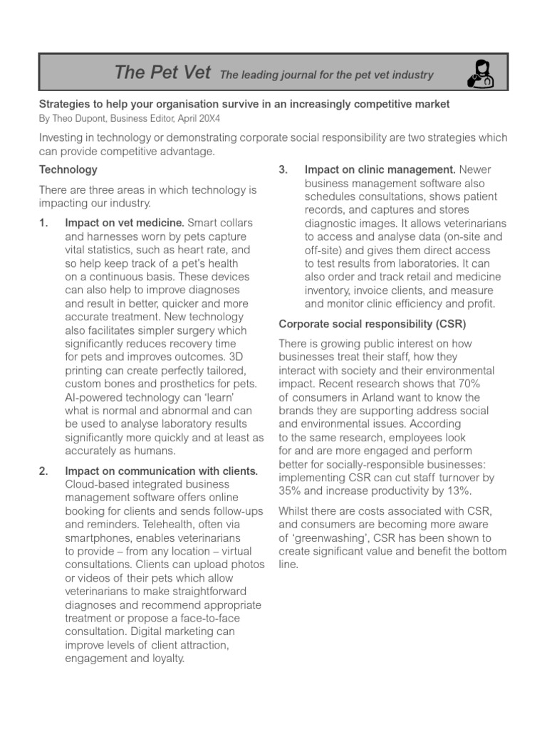 The Pet Vet: Strategies To Help Your Organisation Survive in An ...