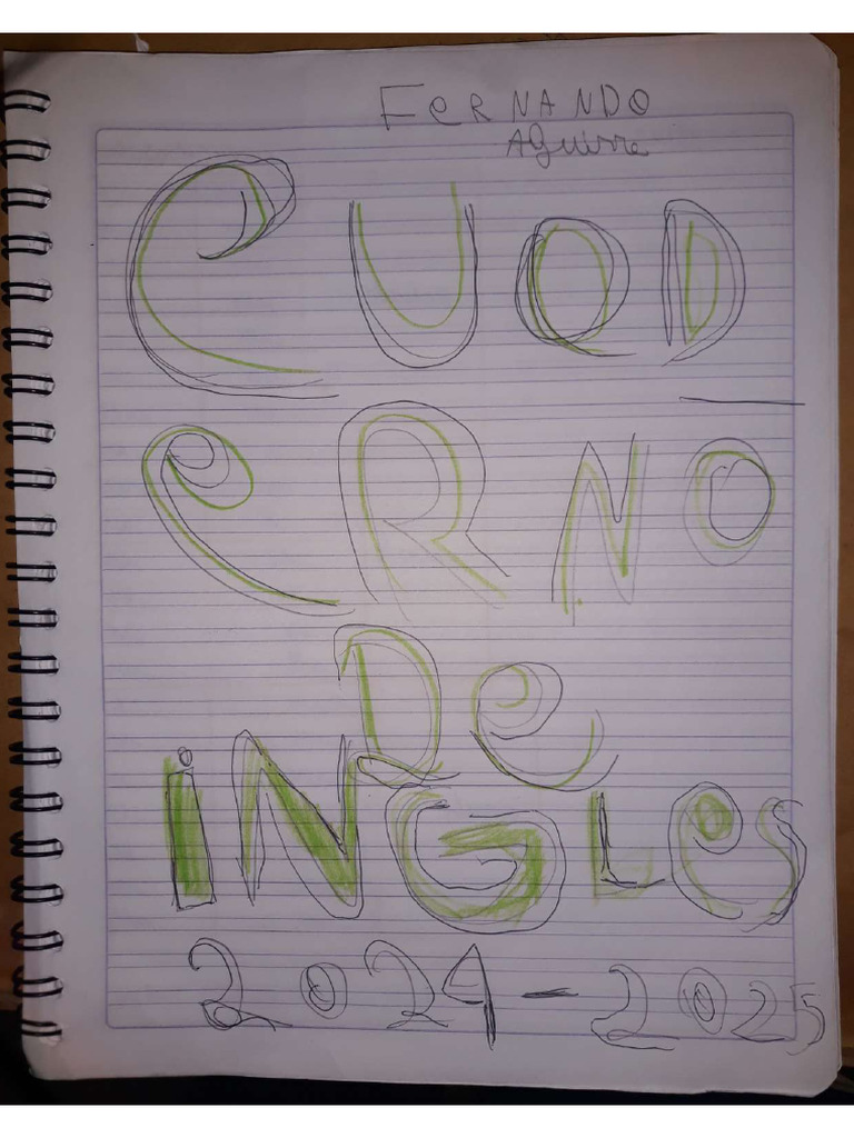 Completed English Notebook by Fernando Aguirre | PDF