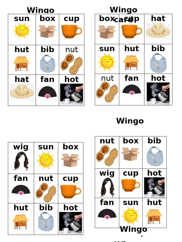 WINGO CARDS CEXELIA jUPETH WAGAS 3x3 CVC | PDF