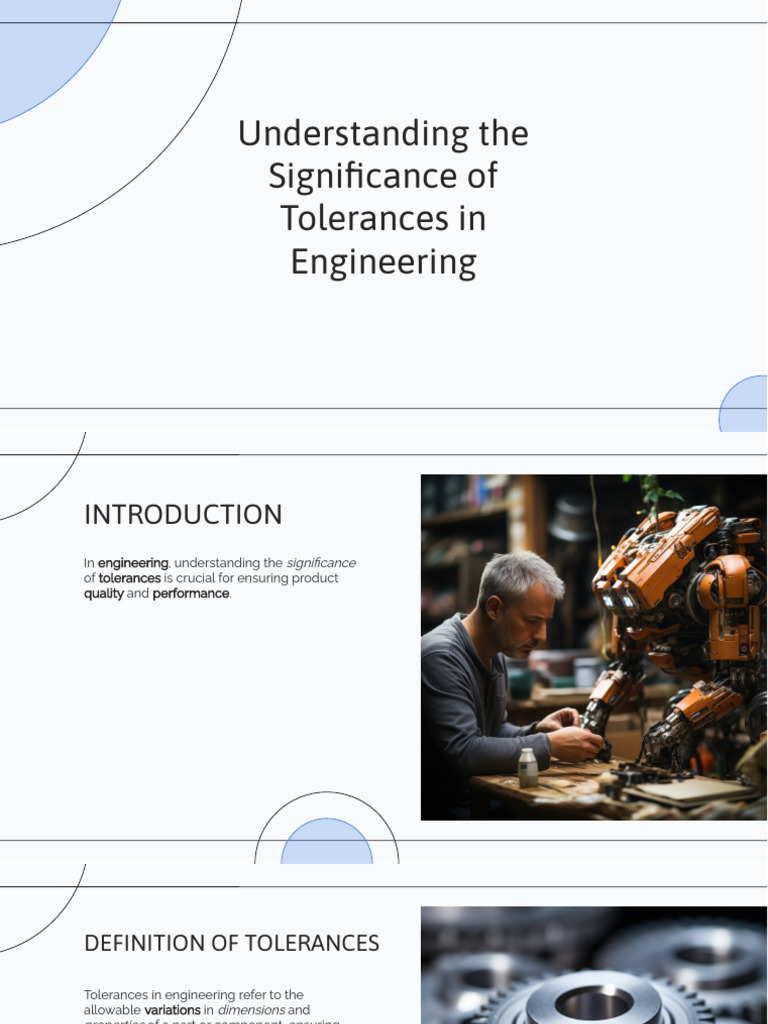 Slidesgo Understanding The Significance of Tolerances in Engineering With Numerical Examples of ...