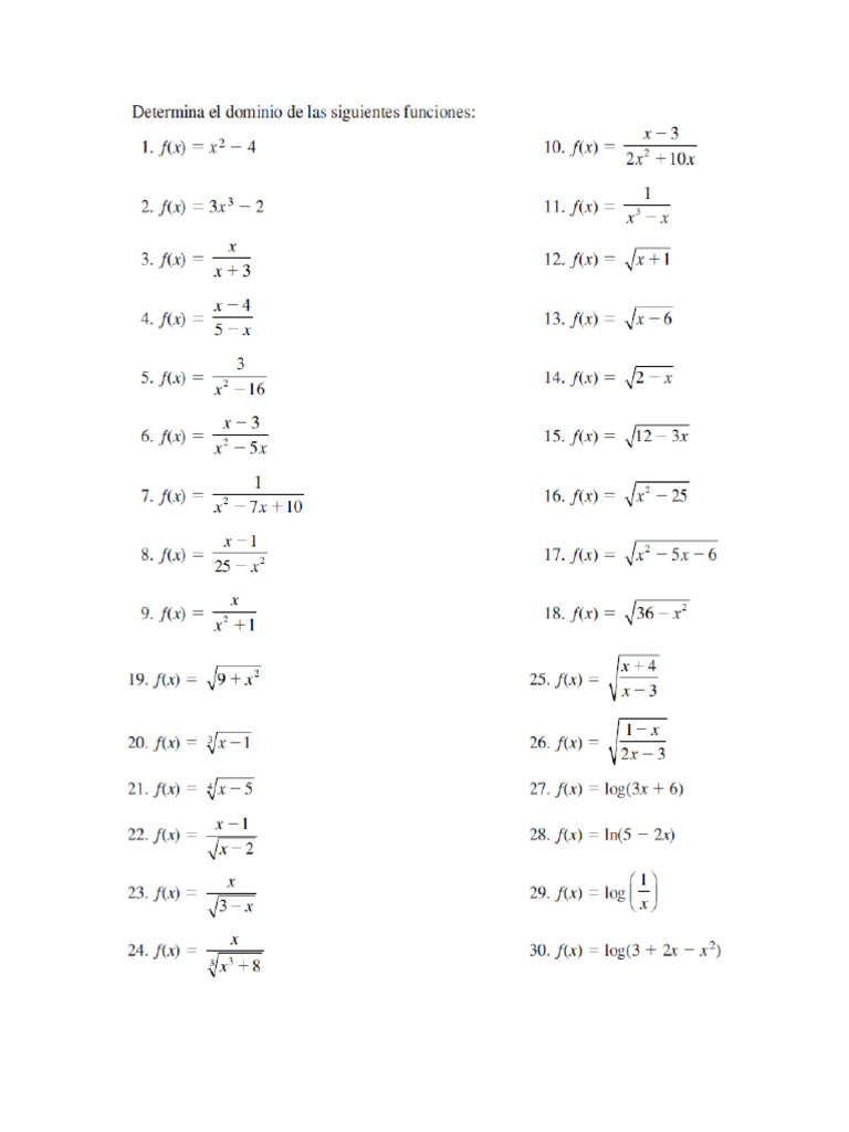 Dominio y Rango | PDF