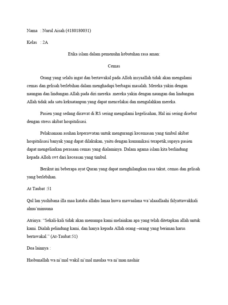 Rangkuman Aman Cemas | PDF