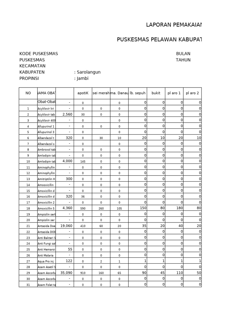 LAPORAN PEMAKAIAN | PDF