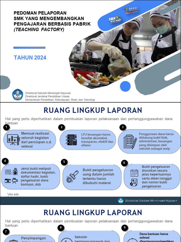 Paparan Pedoman Pelaporan SMK TEFA 2024 | PDF
