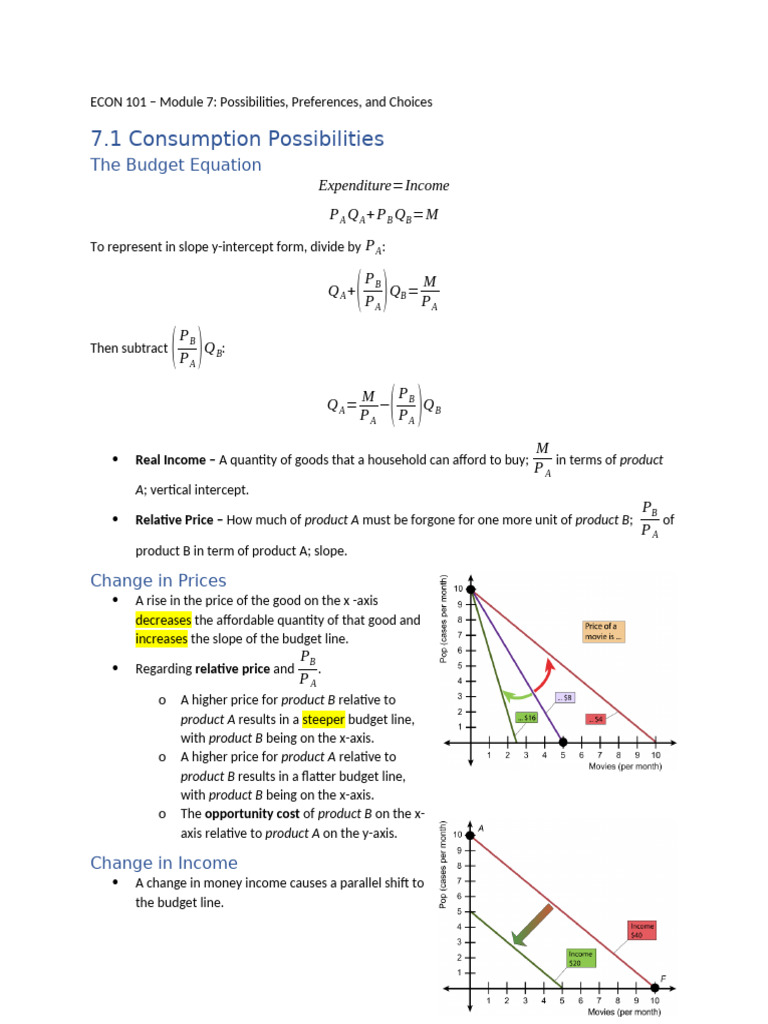 Module 7 - Possibilities, Preferences, and Choices | PDF
