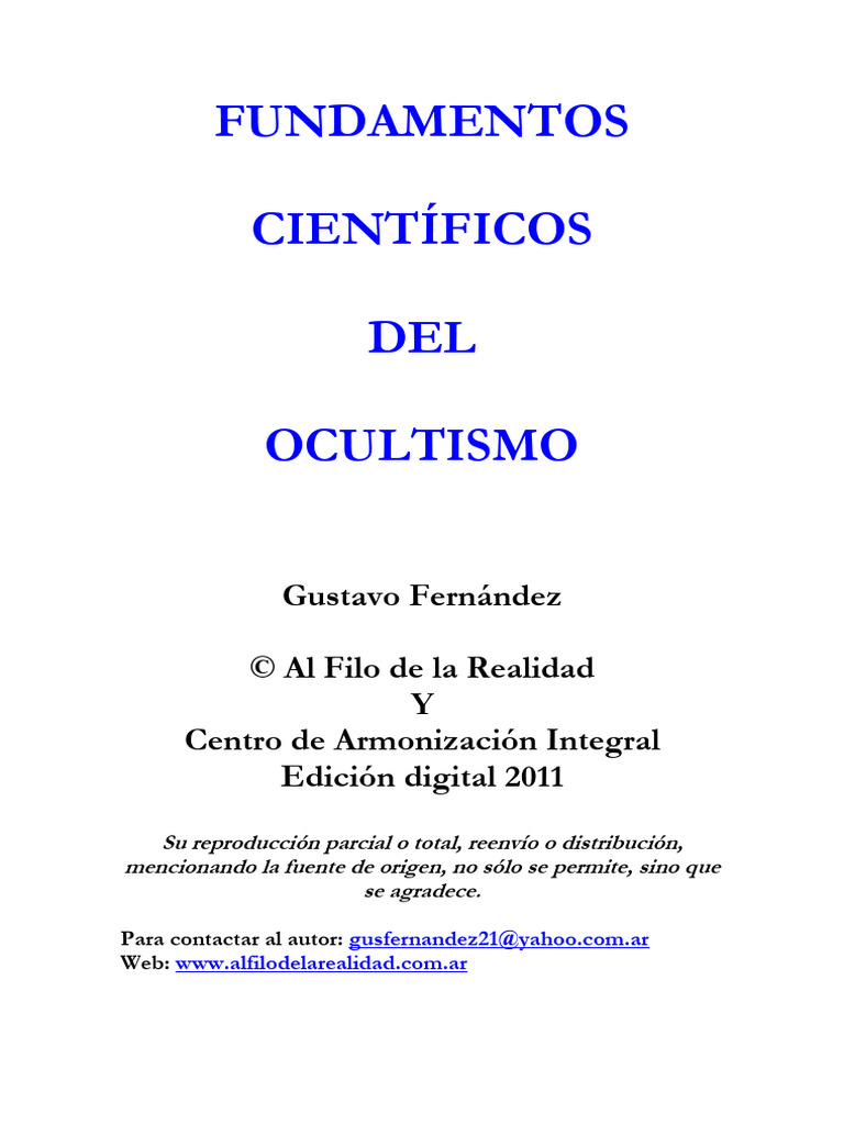 Fundamentos Cientificos Del Ocultismo | PDF