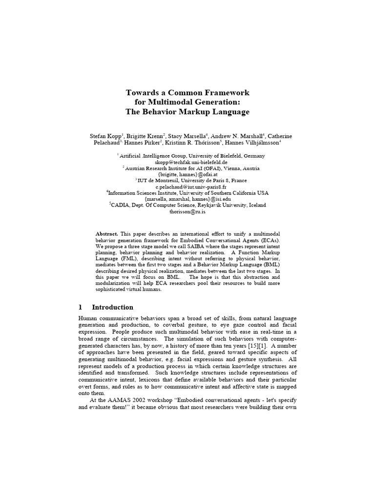 Towards A Common Framework For Multimodal Generati | PDF