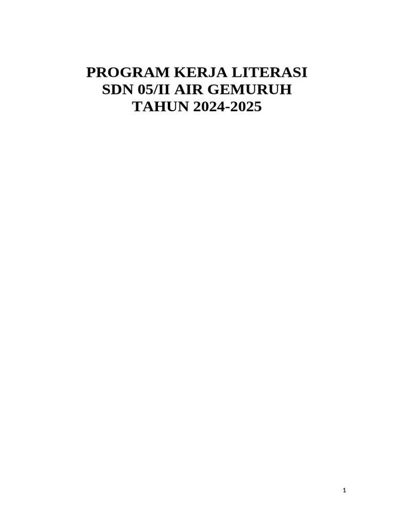 Program Literasi | PDF