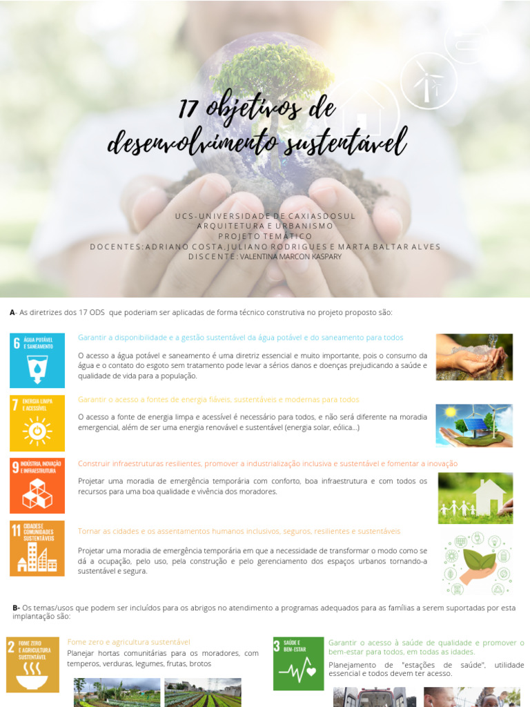 17 Objetivos de Desen. Sustentável PDF | PDF