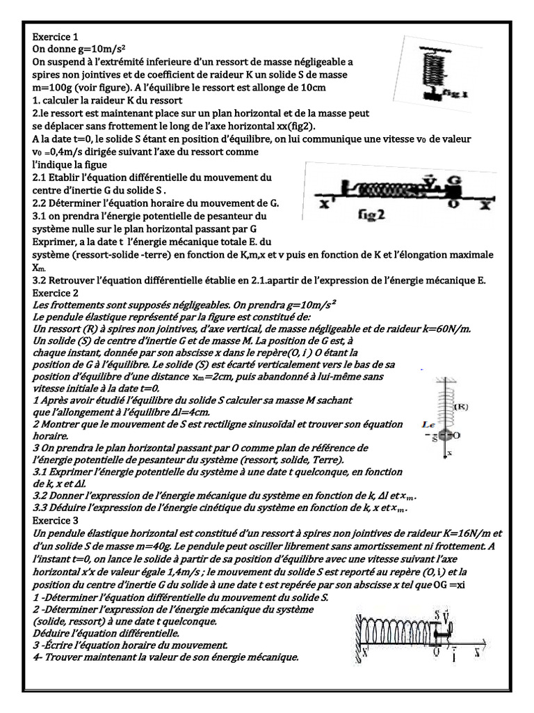 Mouvement Rectiligne Sinusoïdal | PDF
