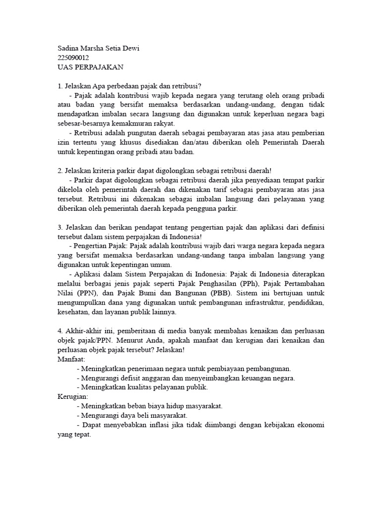 Uas Perpajakan | PDF