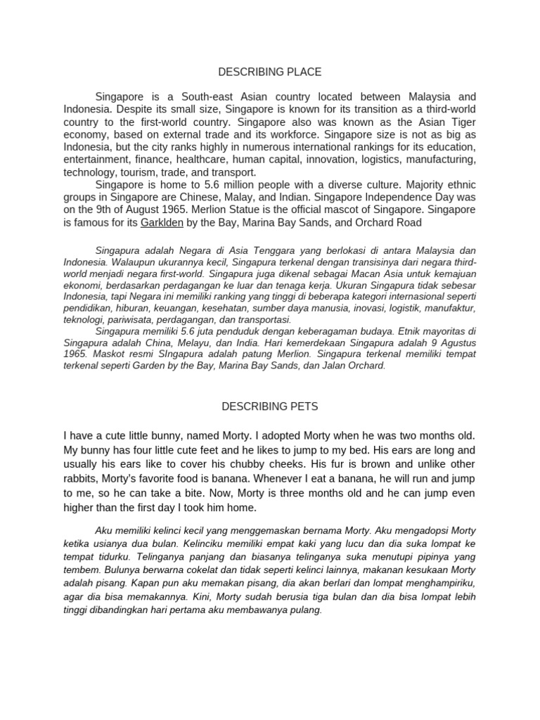 Describing Place | PDF