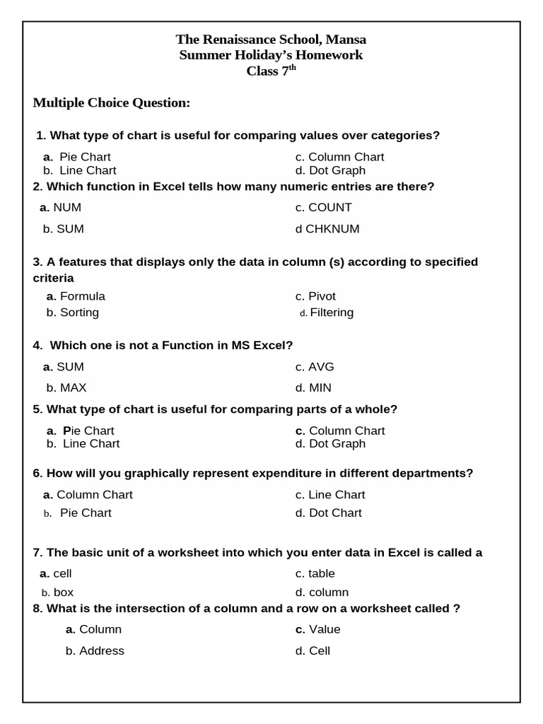 7th Summer Vacation | PDF