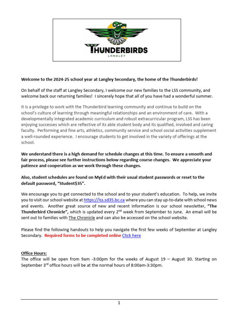 Community Welcome Letter Sept 2024 | PDF