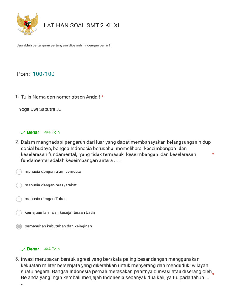 Latihan Soal SMT 2 KL Xi Bab 5 | PDF