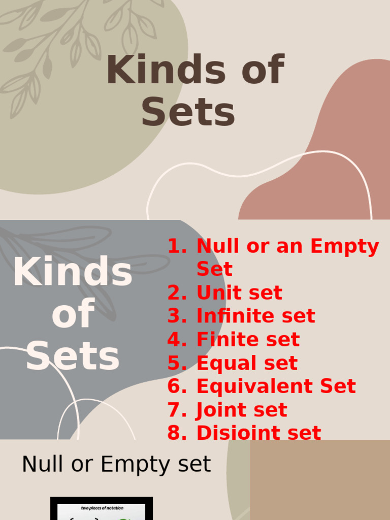 Kinds of Sets | PDF