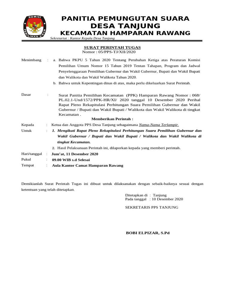 Contoh SPT PPS | PDF