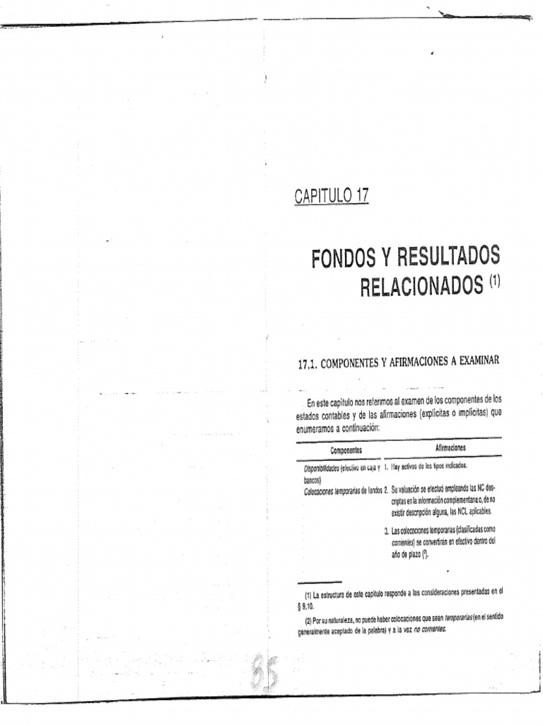 Tratado de Auditoria. Fowler. Tomo II. 17 - Capítulo 17. Fondos y Resultados Relacionados | PDF