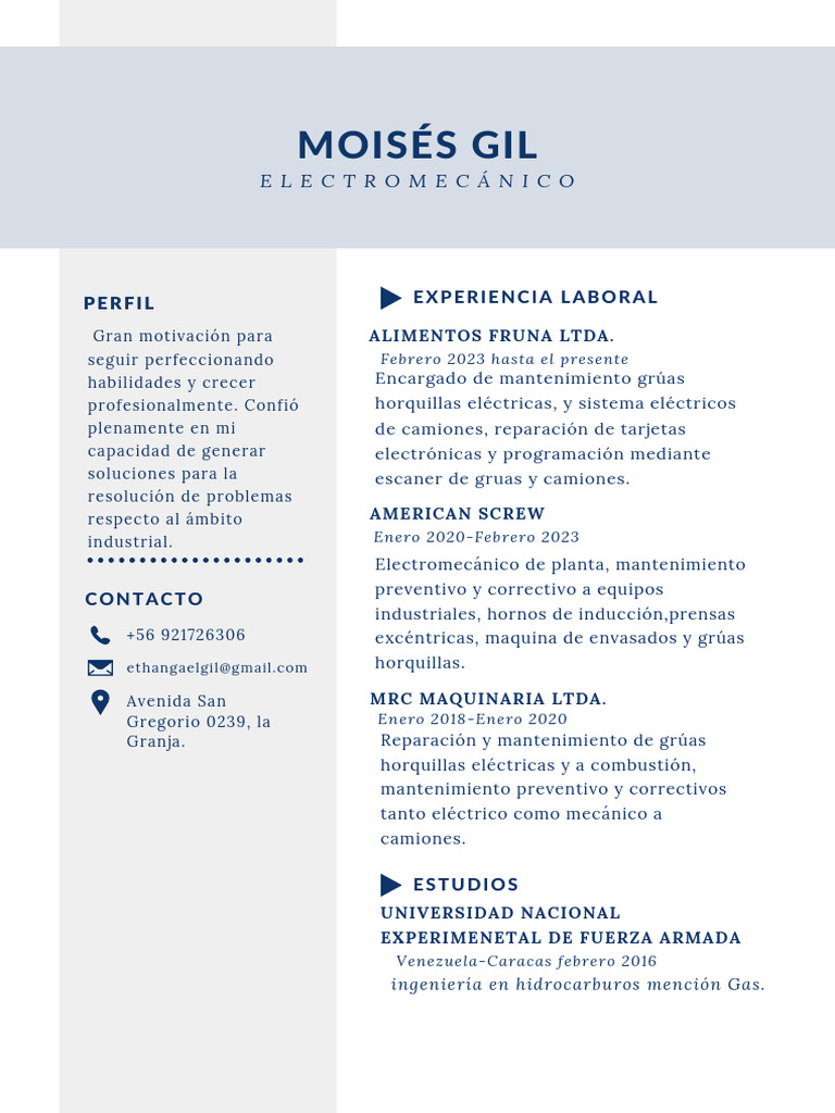 Moises Gil Curriculum Mayo 2024 | PDF