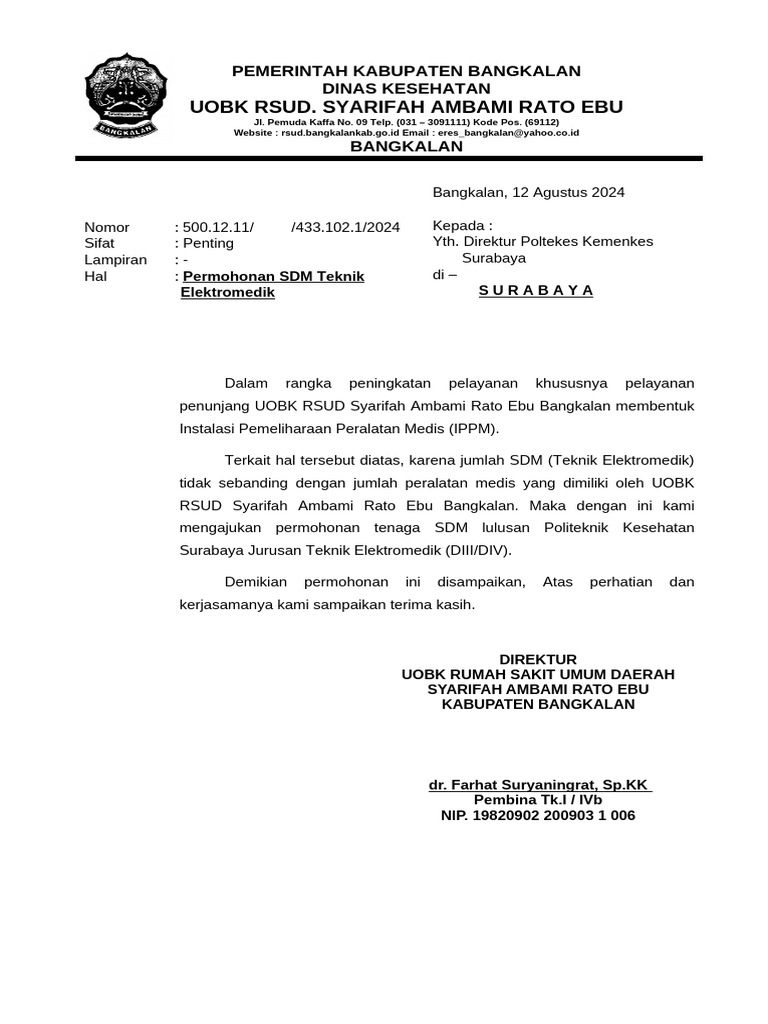 Permohonan SDM | PDF