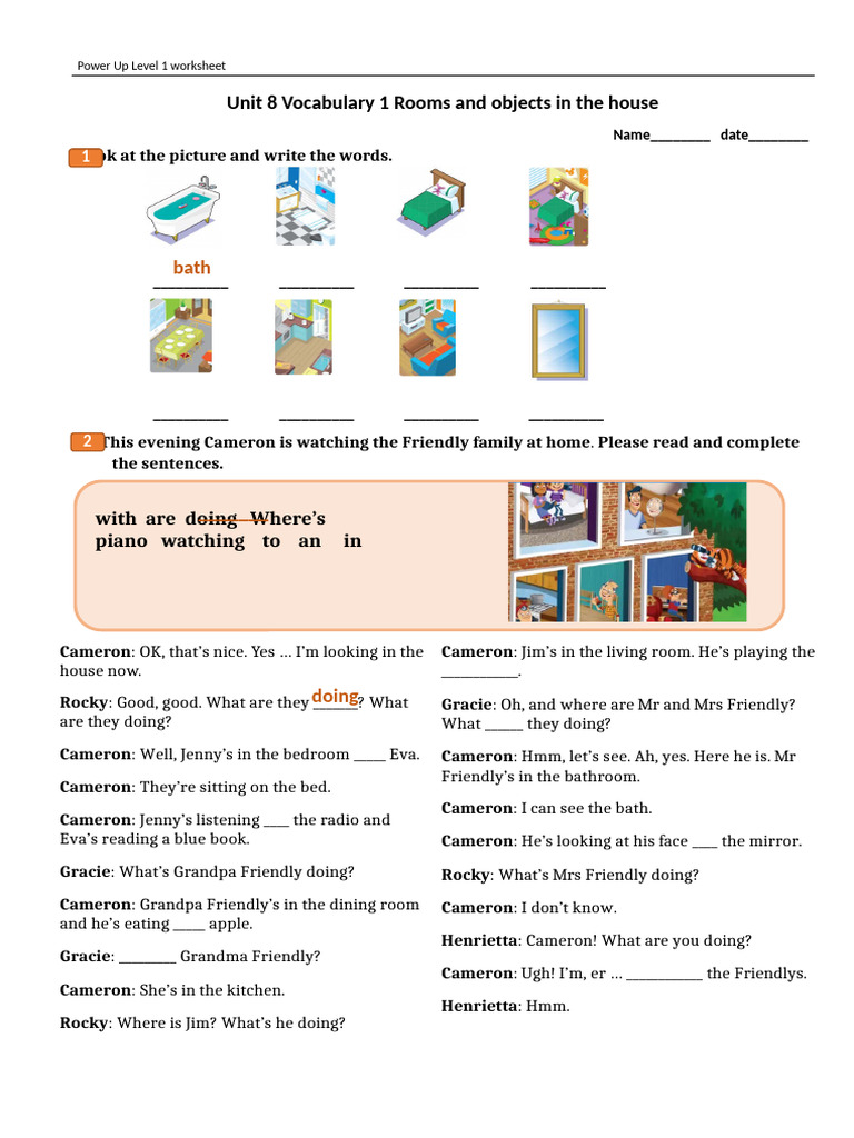 PU1-U8 词汇1 | PDF