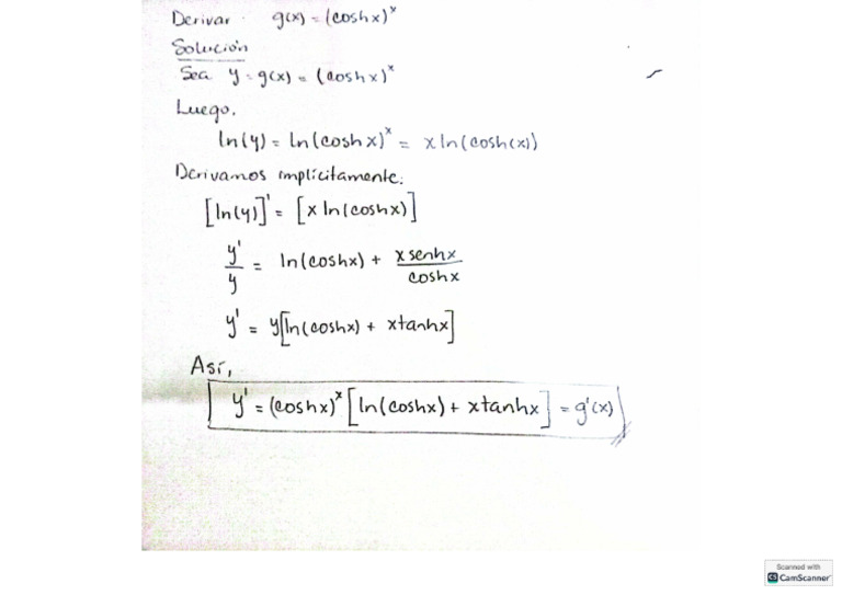 Derivación logarítmica | PDF